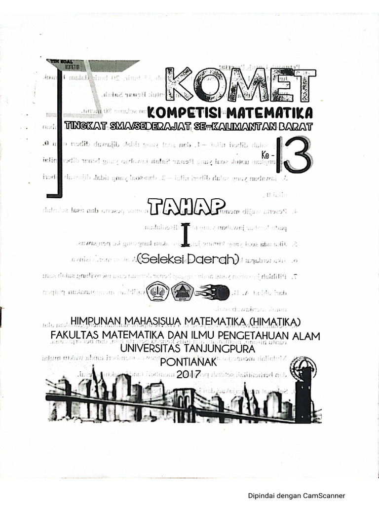 Soal Komet 13 - Seleksi Daerah - Tahap 1 | PDF