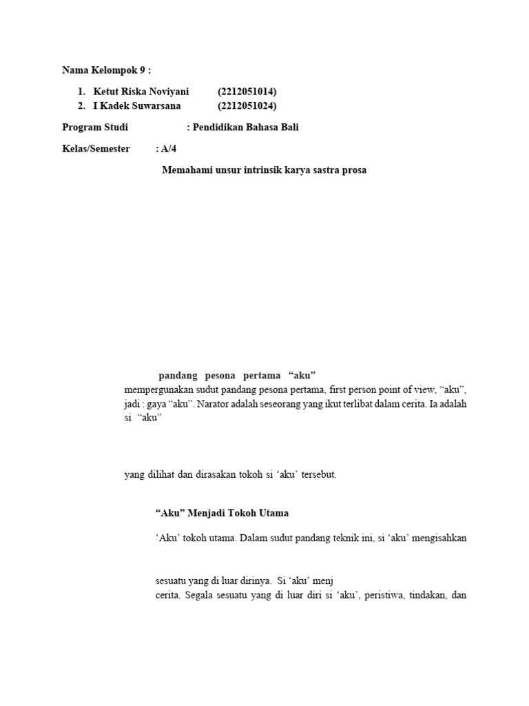 KLP 9 Karya Sastra | PDF