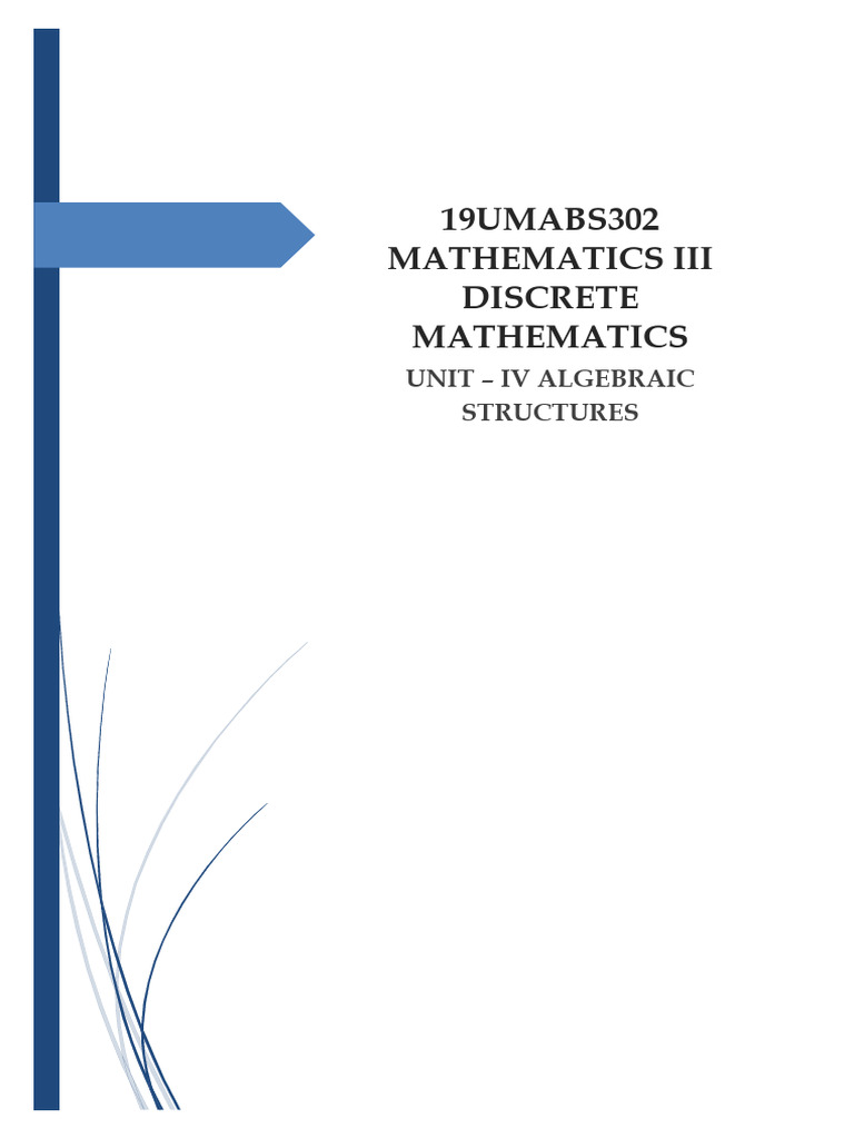Algebraic Structures in Discrete Mathematics | PDF | Group (Mathematics ...