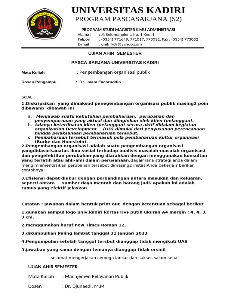 Uas Januari 2223 Map-4 | PDF