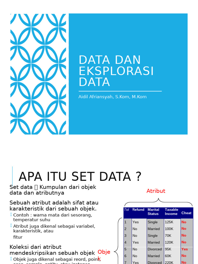 Data Dan Eksplorasi Data | PDF