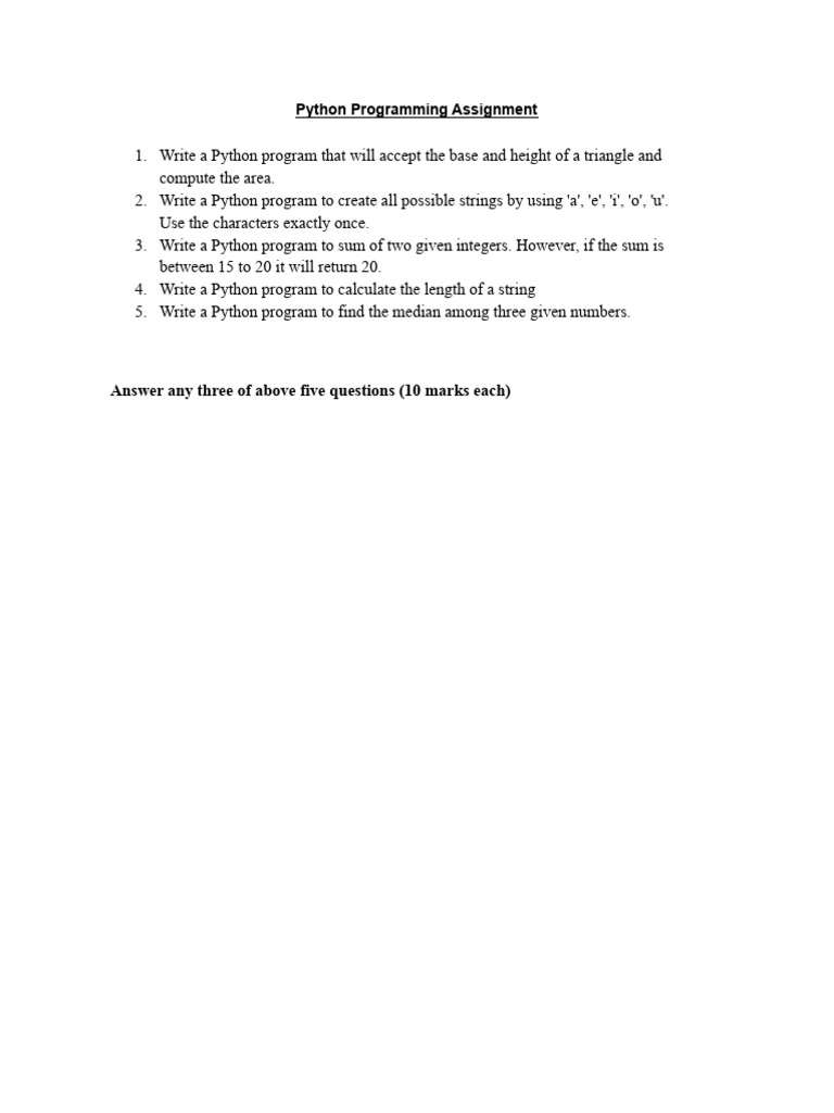 Python Programming Graded Assignment | PDF