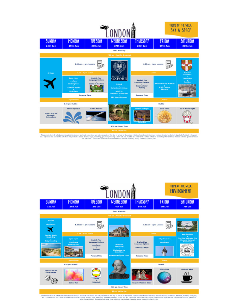 London-Schedule-2018 | PDF