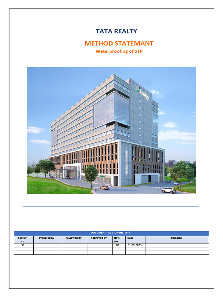 Waterproofing of STP Using Sika Lastic 610 R in Cold Applied Single ...