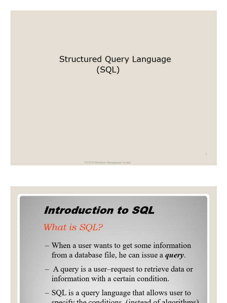 L06_SQL Basic and Sub-Query | PDF L06_SQL Basic and Sub-Query | PDF