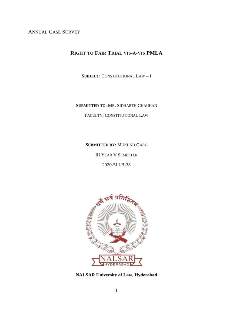 Constitutional Law I - Case Survey | PDF