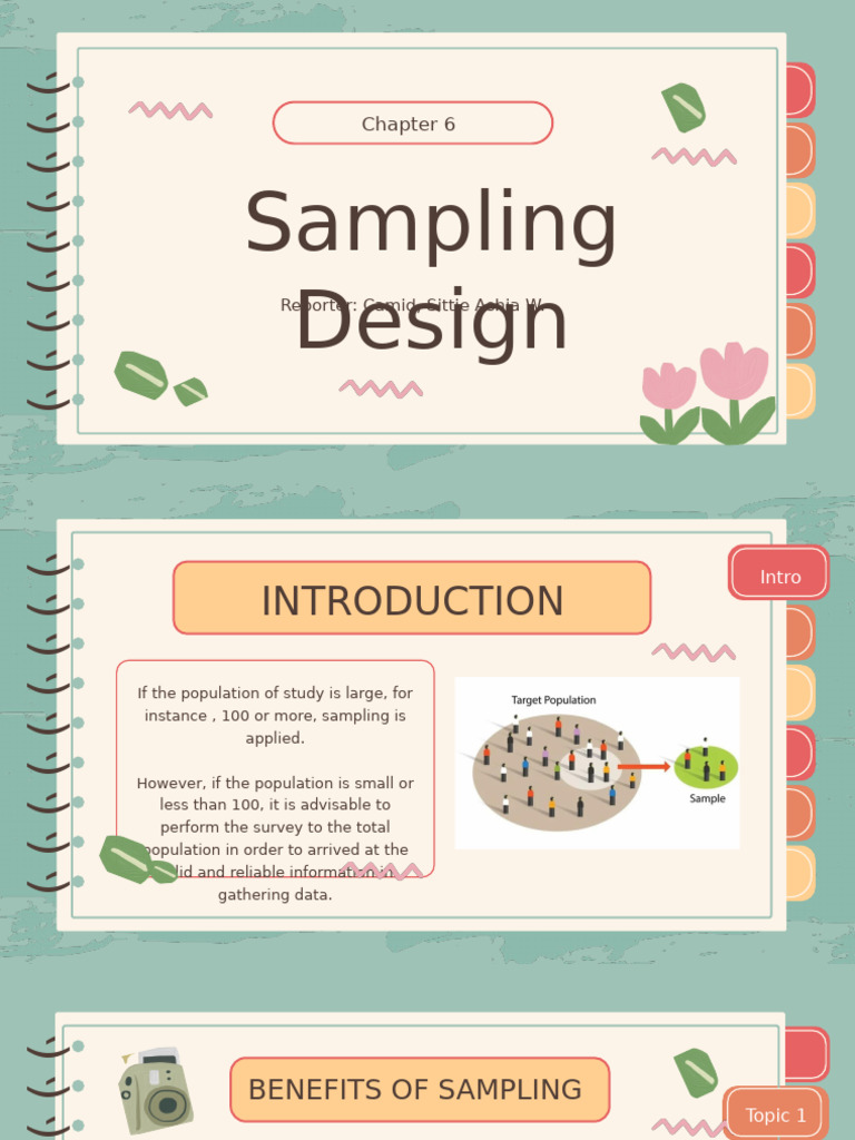 Reseach Sampling Design | PDF | Sampling (Statistics) | Sample Size Determination