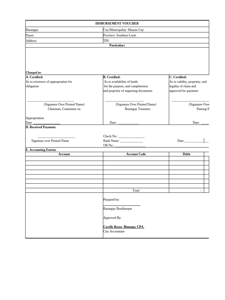 Brgy Forms Template | PDF