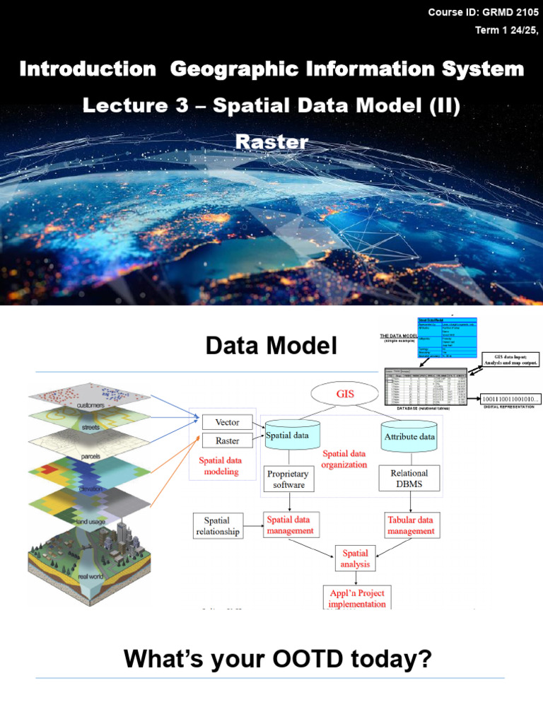 GRMD2105 Lecture3 RasterDataModel | PDF