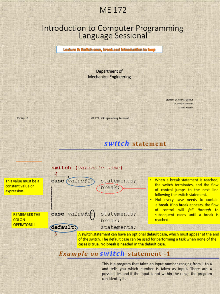 Lecture 3 - Loops | PDF