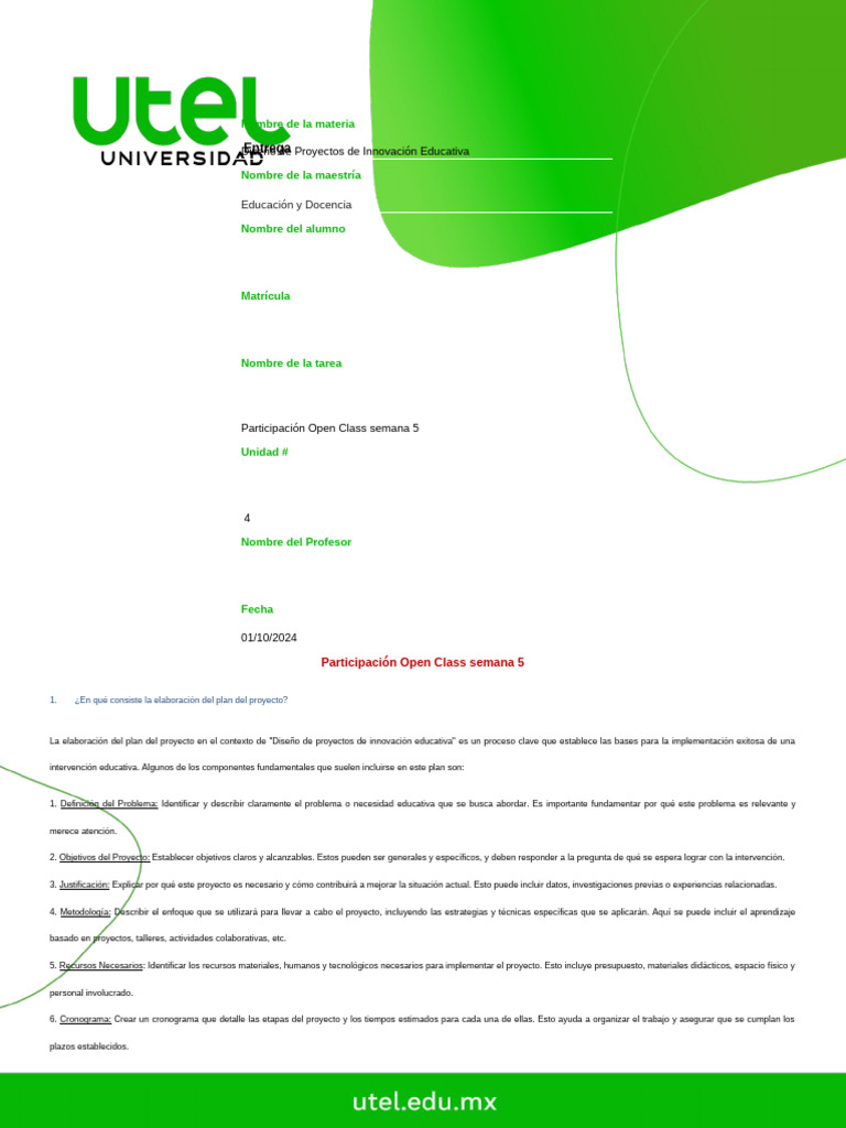 Educacióny Docencia - OC - 5 - DPIE | PDF | Diseño | Enseñando