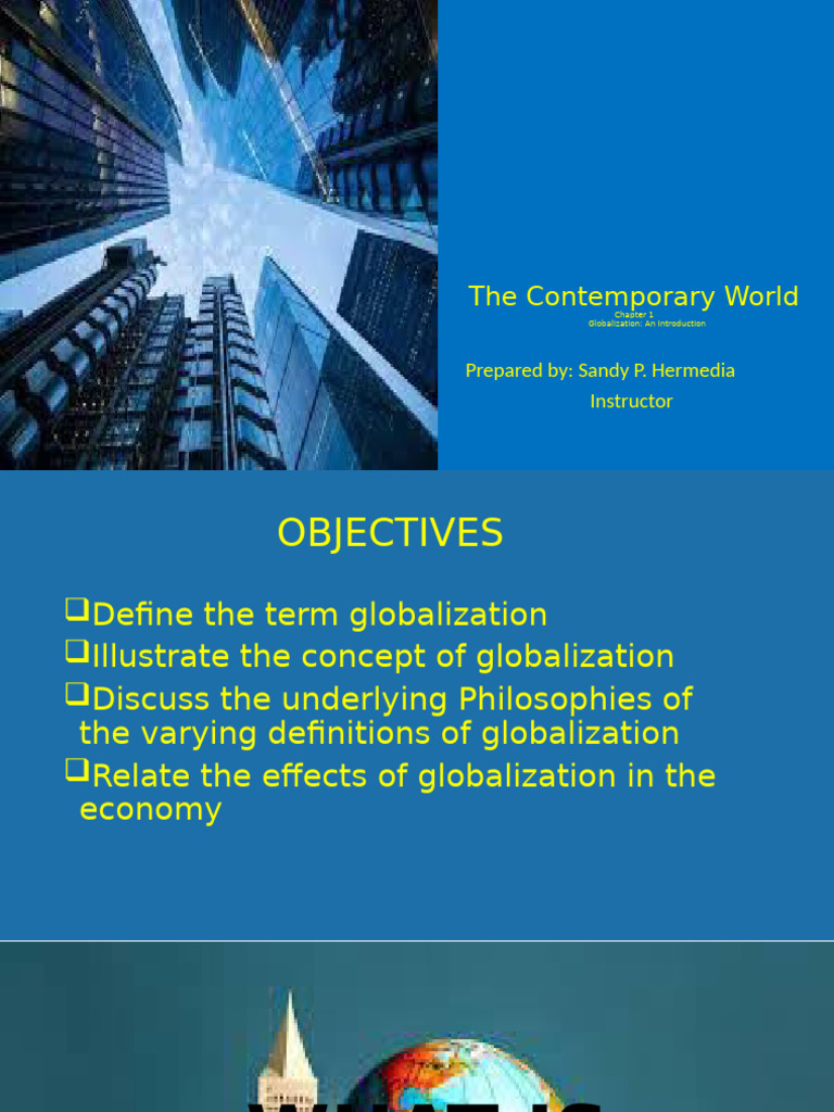 First Year Lesson 1 The Contemporary World | PDF