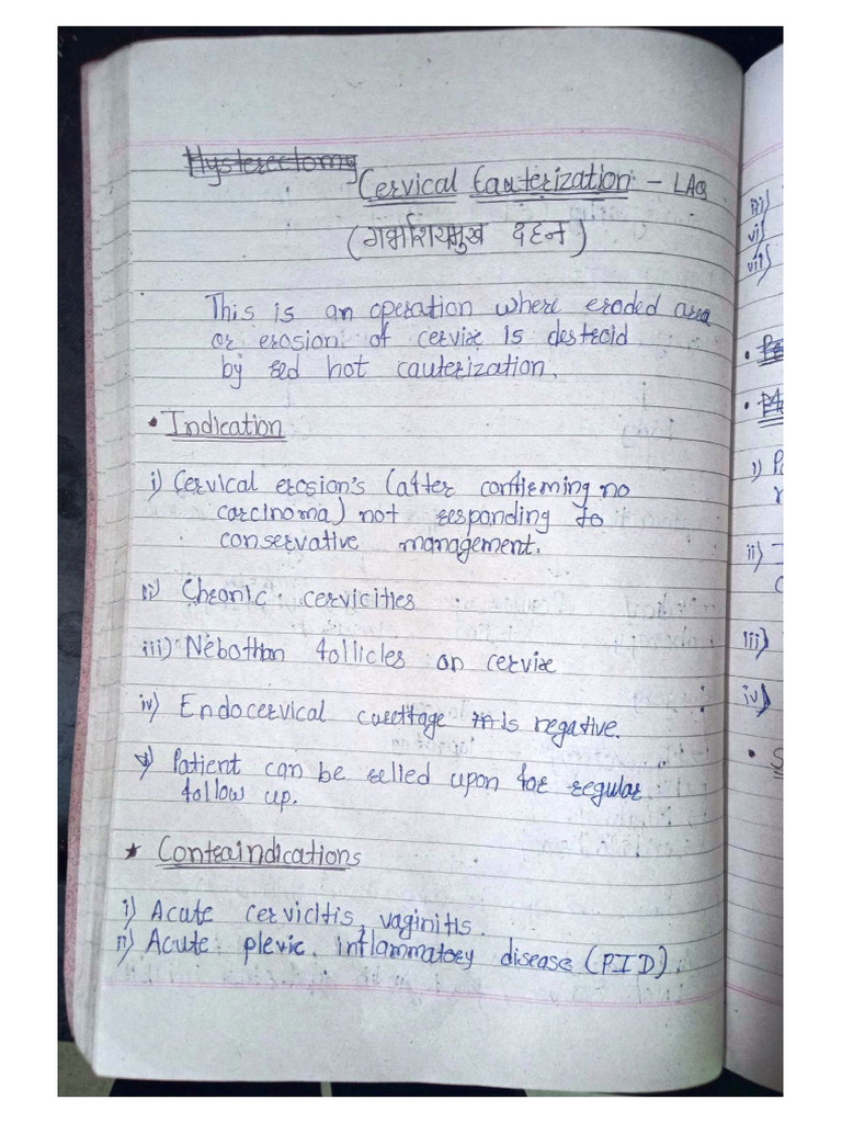 Cervical Cauterization | PDF