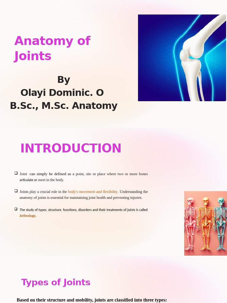 ANATOMY OF JOINT | PDF