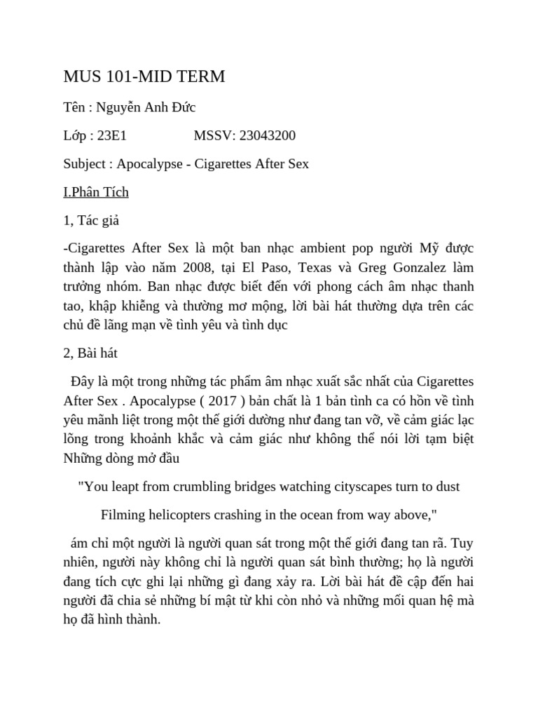 Mus 101 | PDF | Paris | Language Arts & Discipline