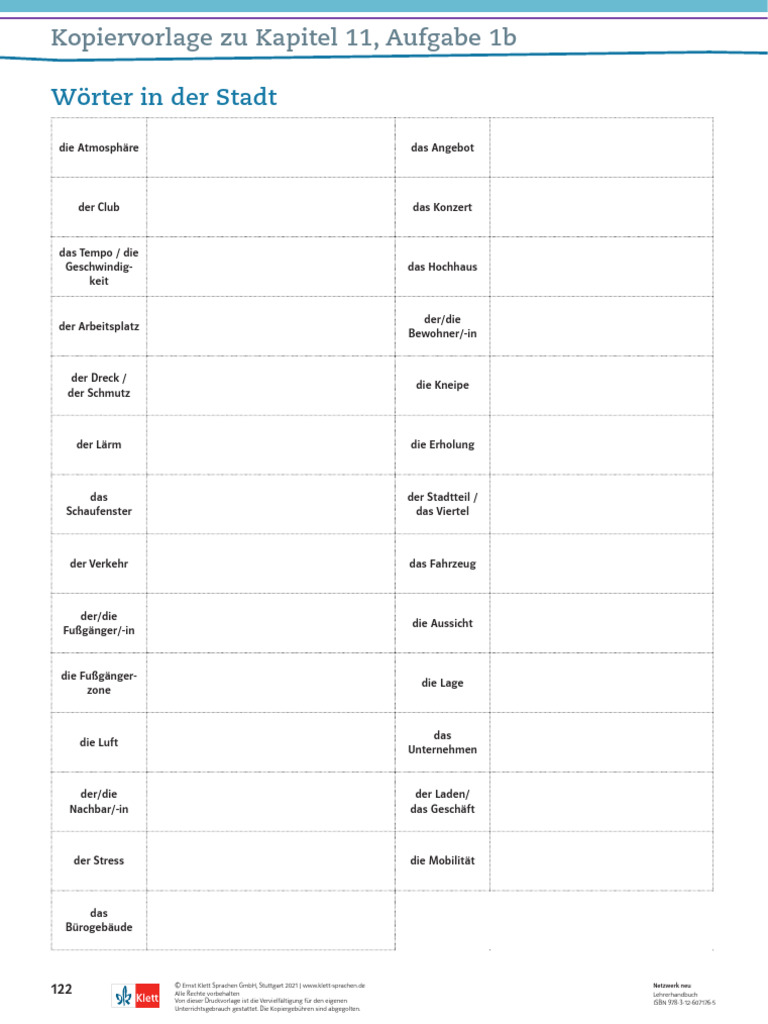 NWneu B1 KV K11 A1b Woerter | PDF