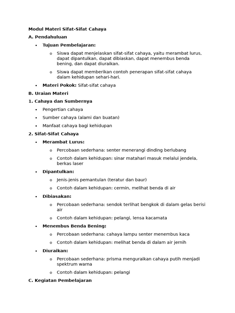 Modul Materi Sifat | PDF