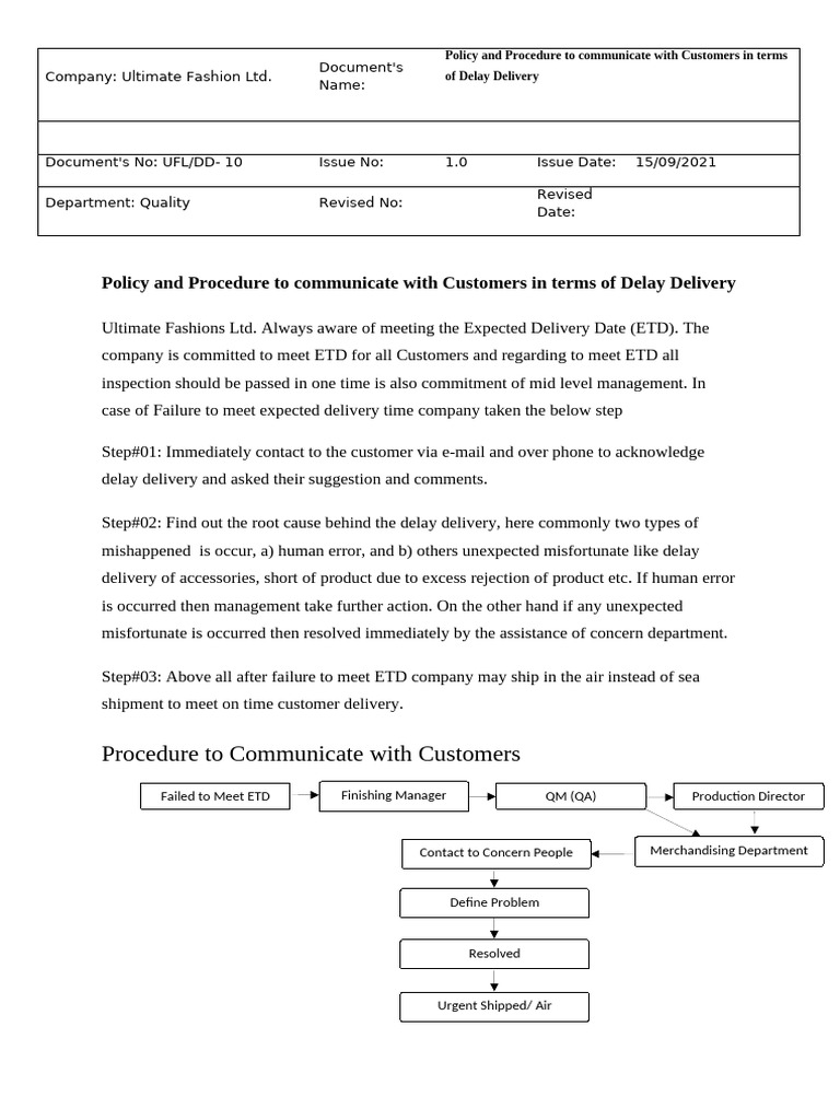 10.policy of Delay Delivery | PDF