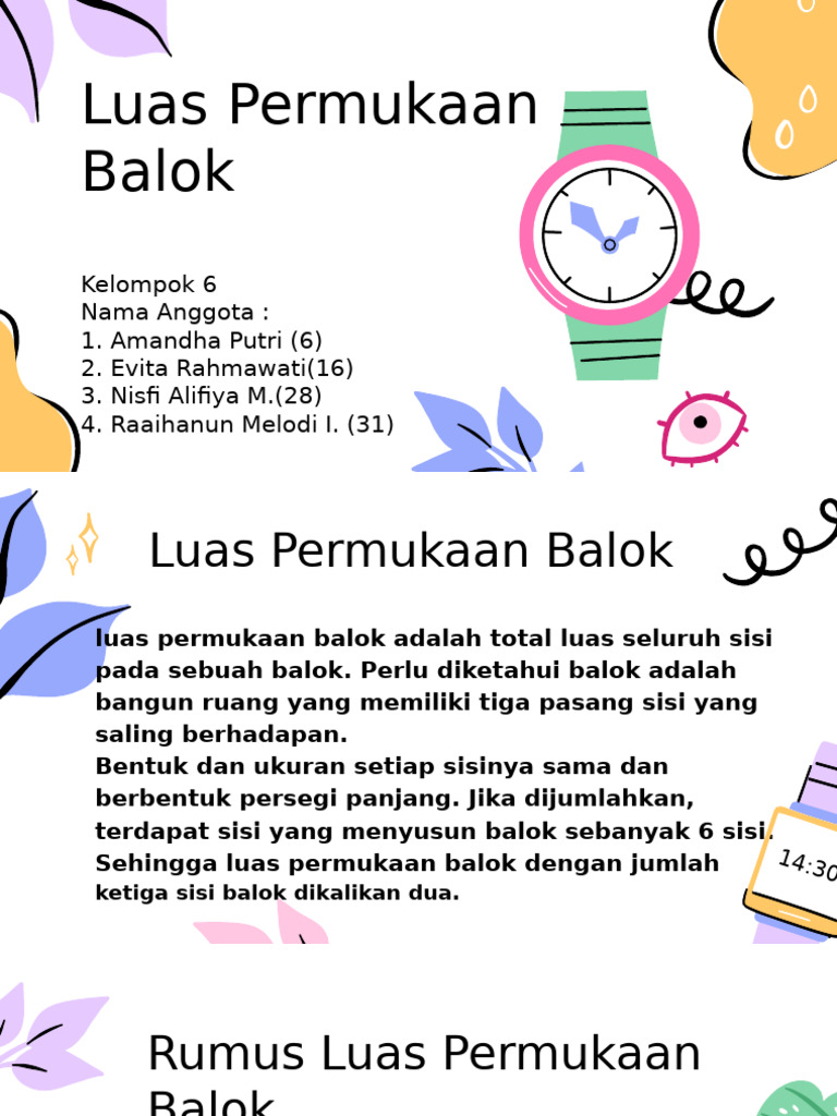 Luas Permukaan Balok | PDF