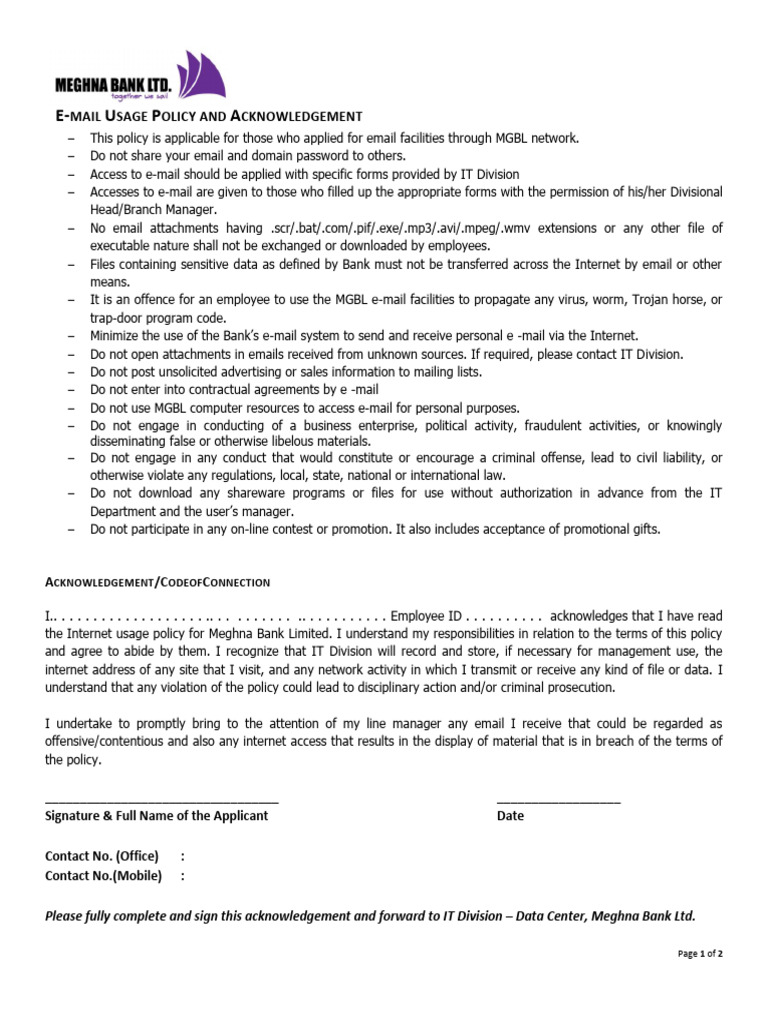 Email User Form | PDF