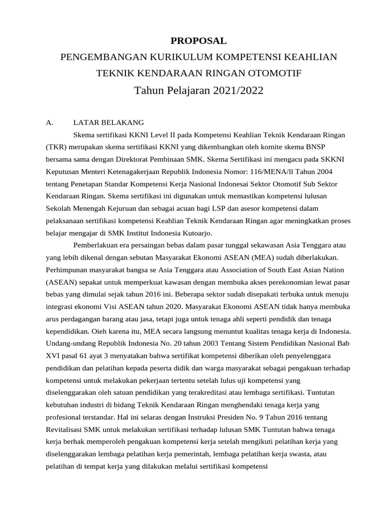 Wachid Proposal MGMP TKR | PDF