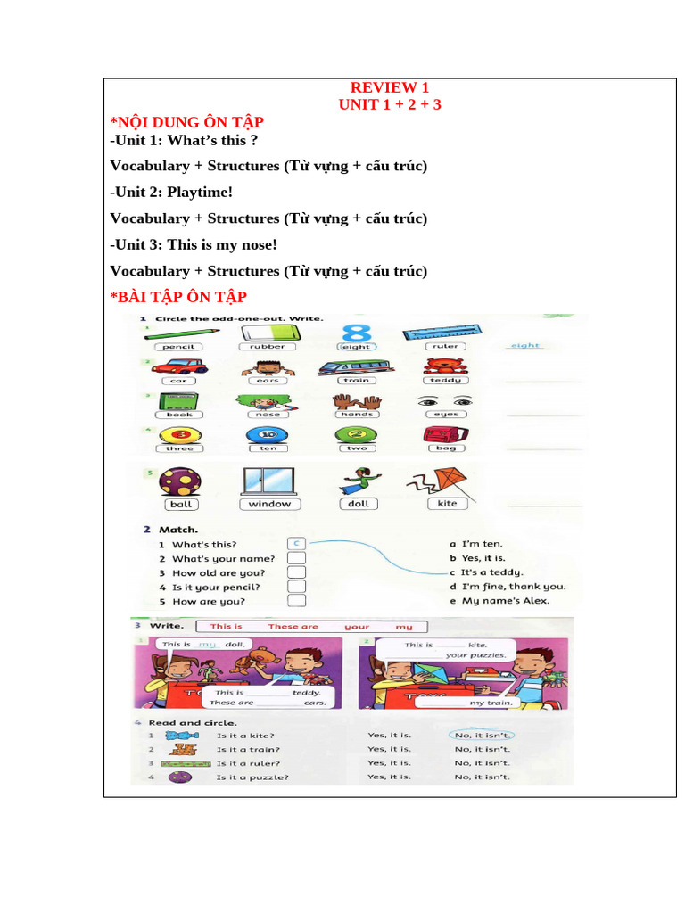 Ôn tập U1-2-3 | PDF