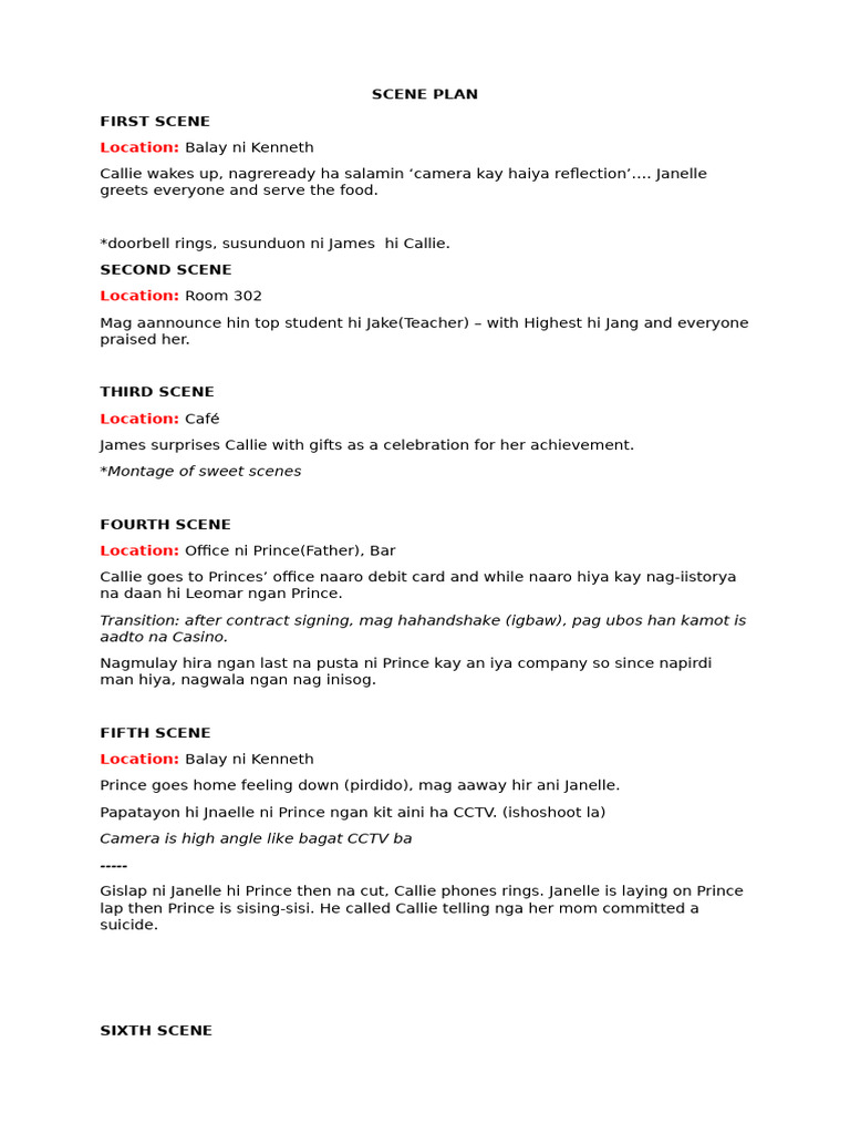 Scene Plan - Mil | PDF