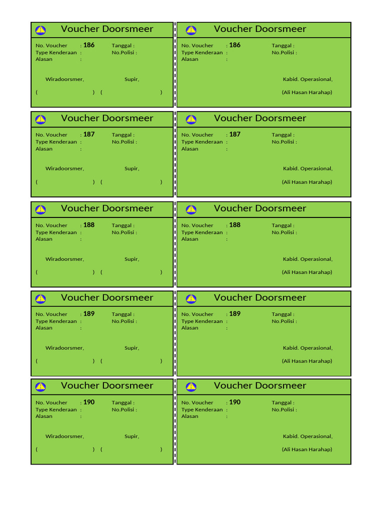 Vocher Door Smeer | PDF