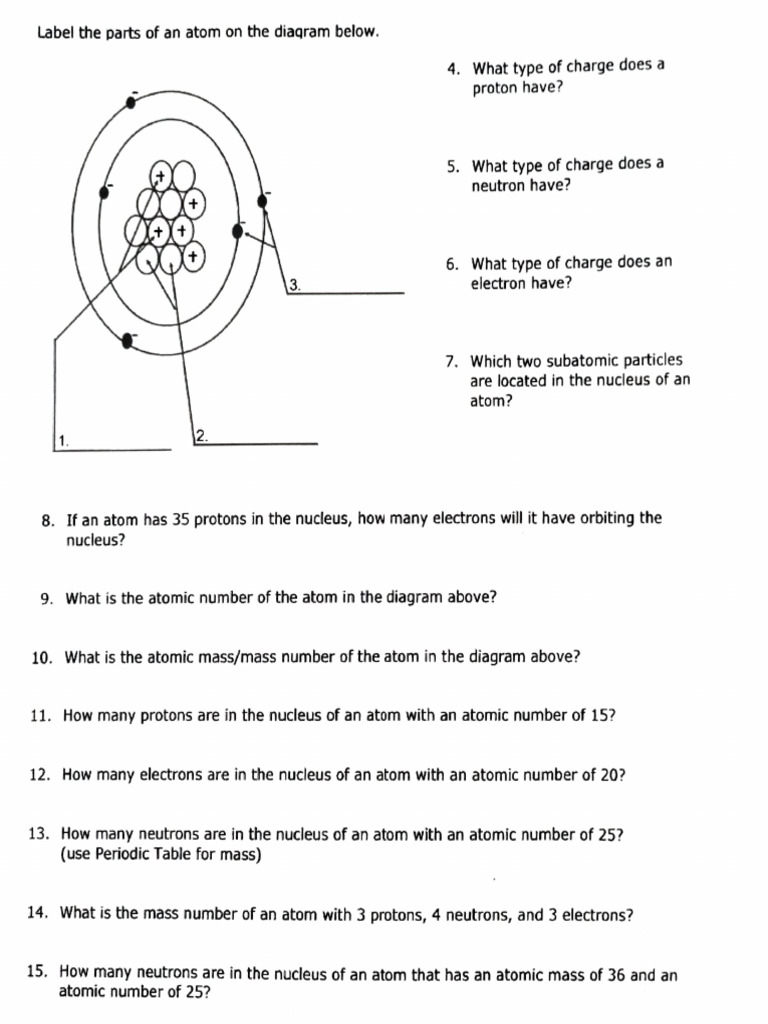 Atomic Structure WS 8 | PDF | Science & Mathematics