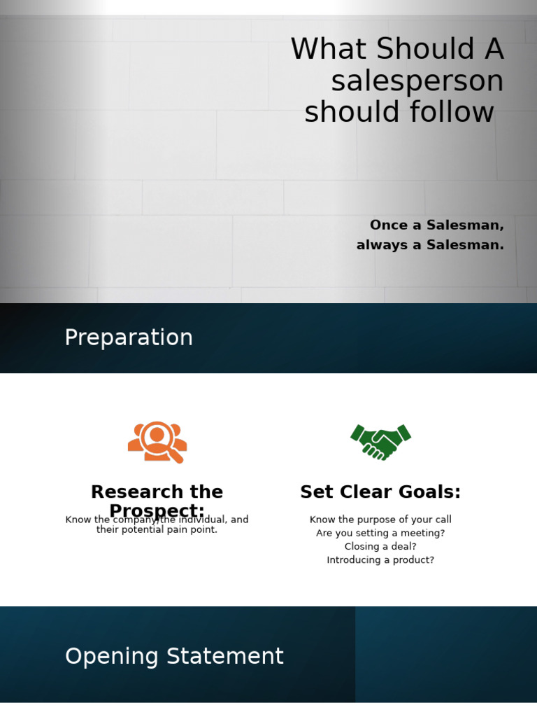 Sales Training Presentation | PDF