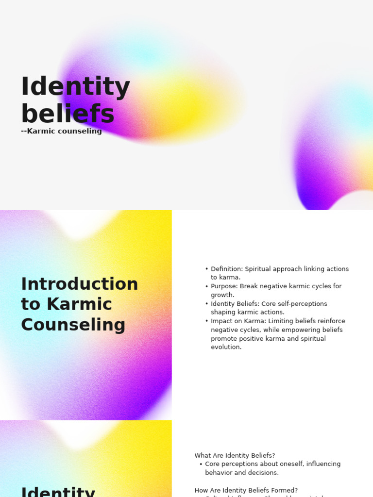 Identity Beliefs --Karmic Counseling | PDF