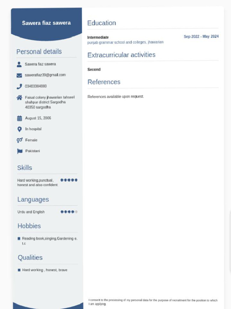 I Am Sharing 'Resume' With You | PDF