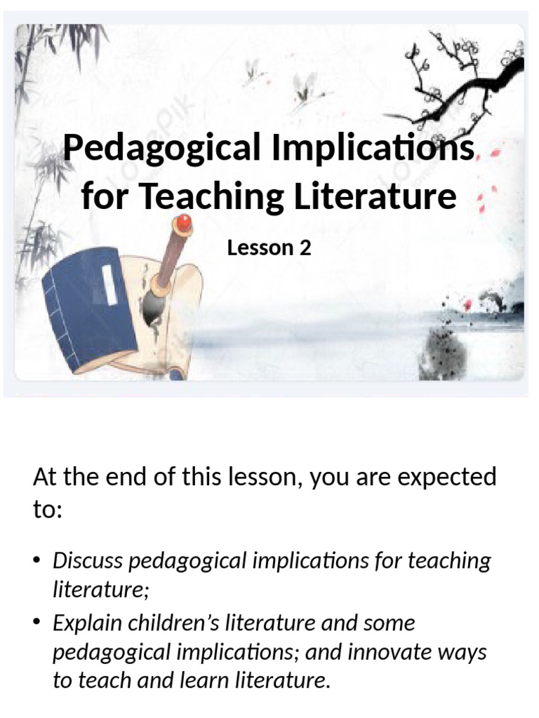 Lesson 2 - Pedagogical Implications For Teaching Literature | PDF ...