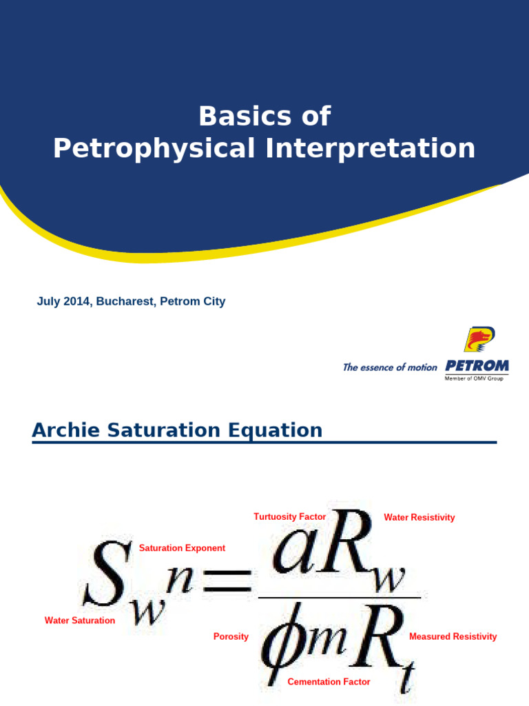 Basics of Petrophysical Interpretation | PDF