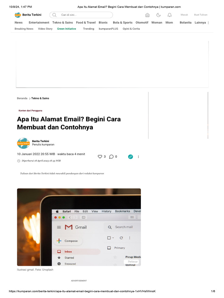 Apa Itu Alamat Email - Begini Cara Membuat Dan Contohnya | PDF