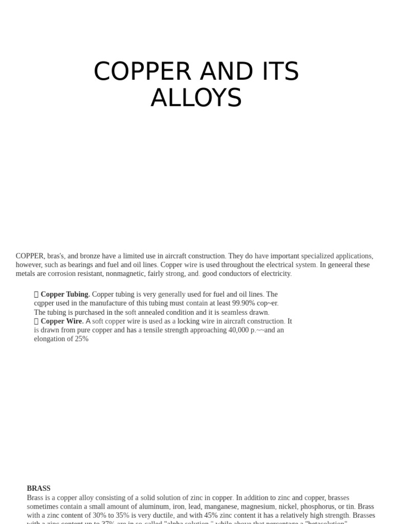 Copper and Its Alloys | PDF