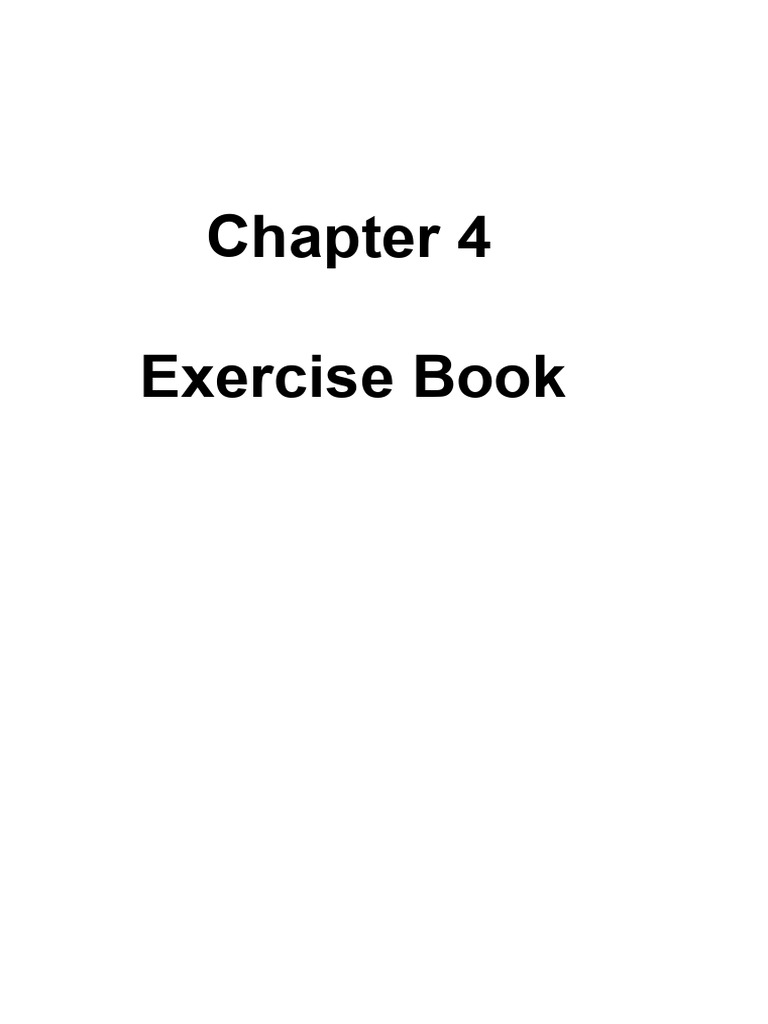 Chap 4 Exercise Book | PDF