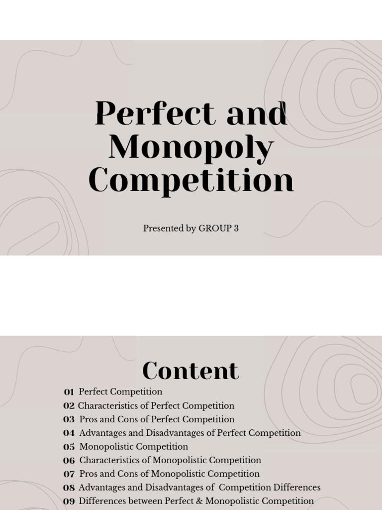 Perfect and Monopoly Competition | PDF