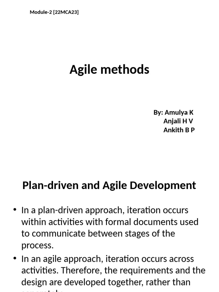 Agile Methods | PDF