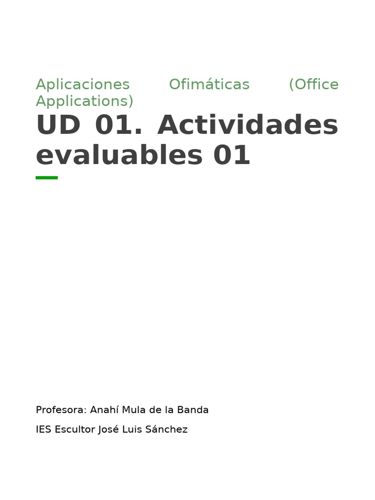 UT1 Actividades | PDF