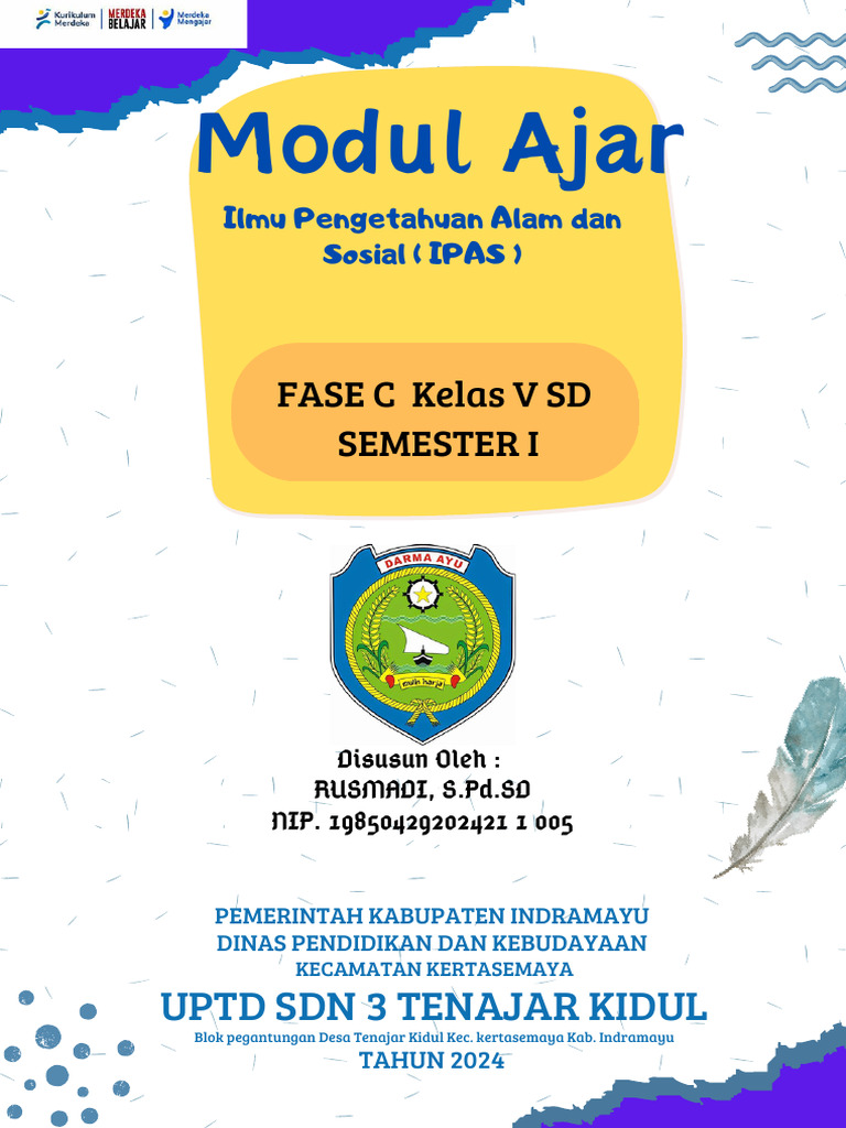 Cover Modul Pembelajaran Dokumen A4 | PDF