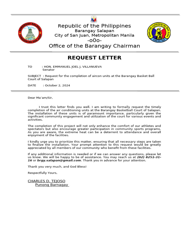 Inter-Office Letter Senator | PDF