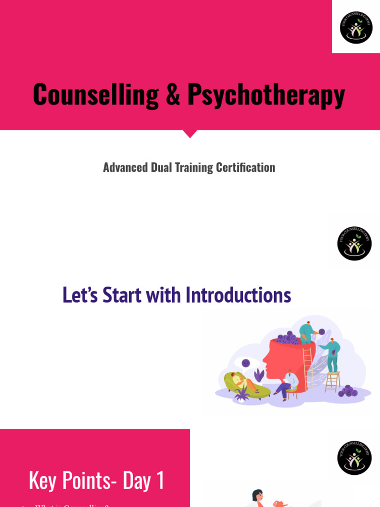 Counselling vs Psychotherapy Overview | PDF | Psychotherapy | Mental Health