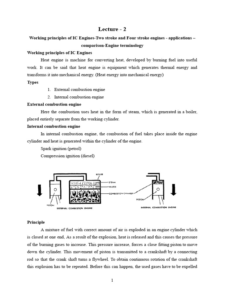 02 - Lec-IC Engines Two and Four Stroke Engines-FMP 211 | PDF