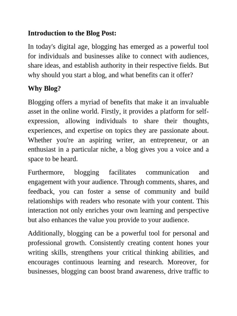 Blog Writing Notes | PDF