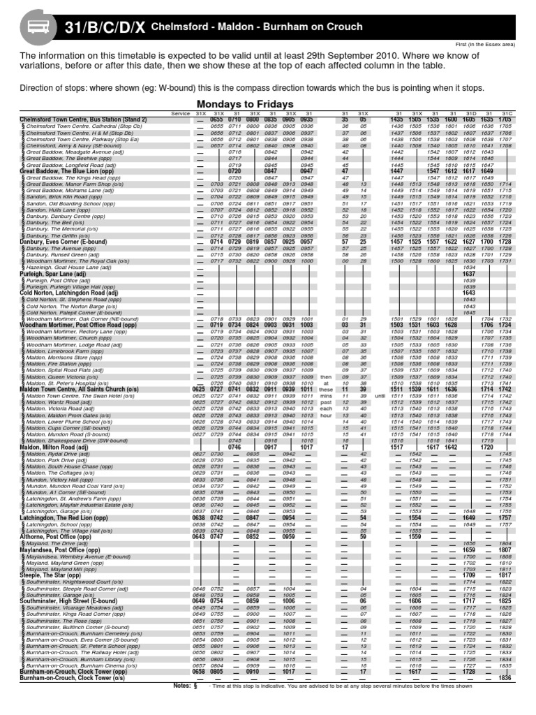 31 Timetable | PDF | Transport | Business