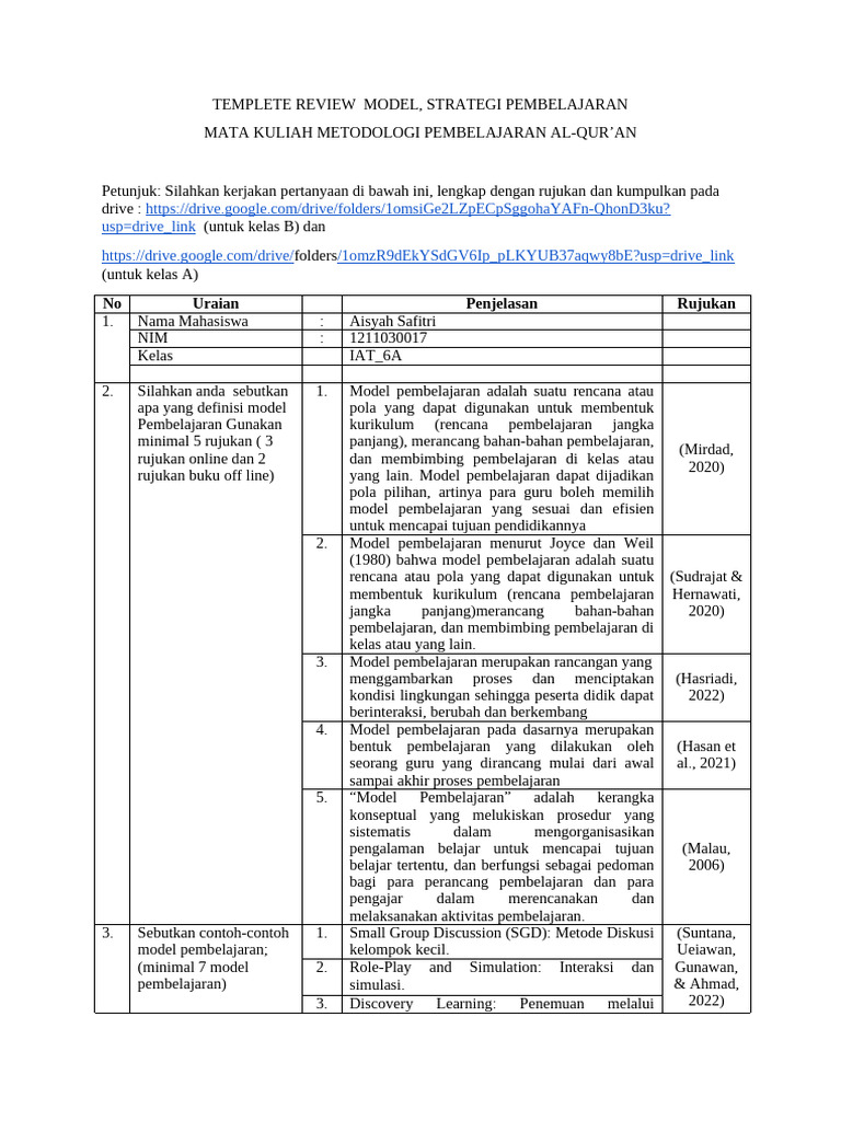 Templete Review Model | PDF