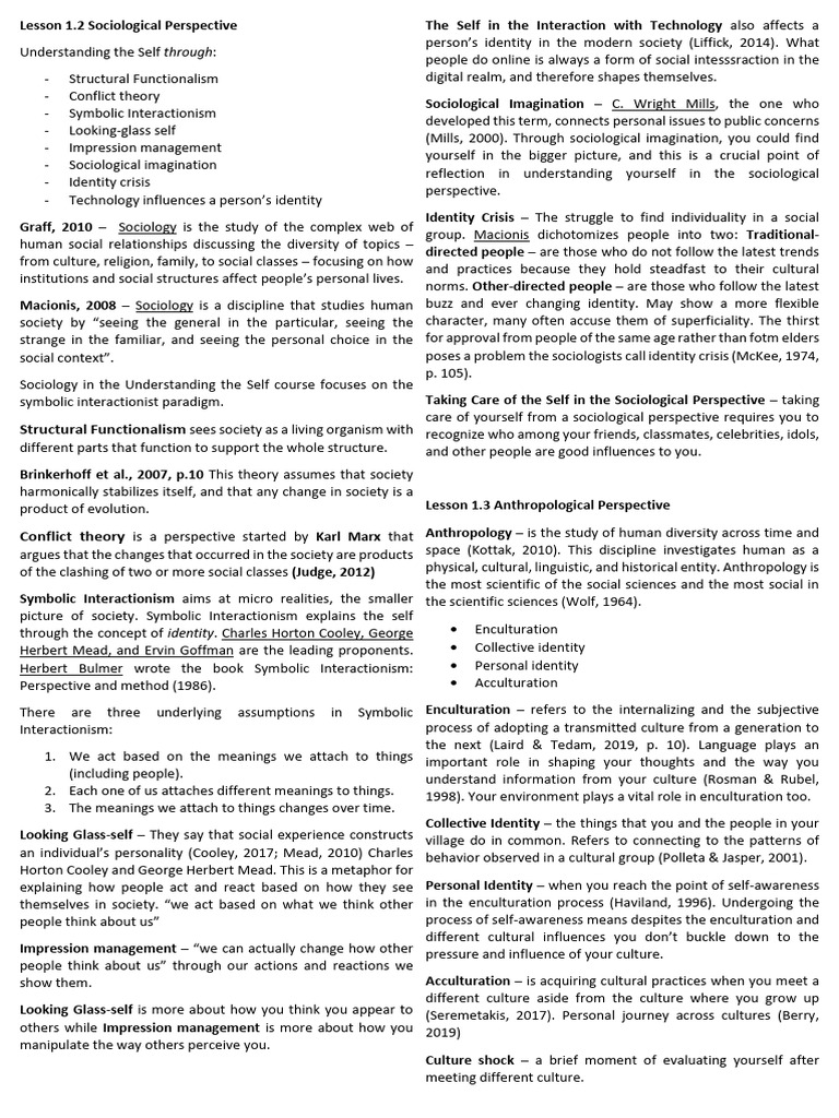 Lesson 1.2 & 1.3 UTS | PDF | Sociology | History