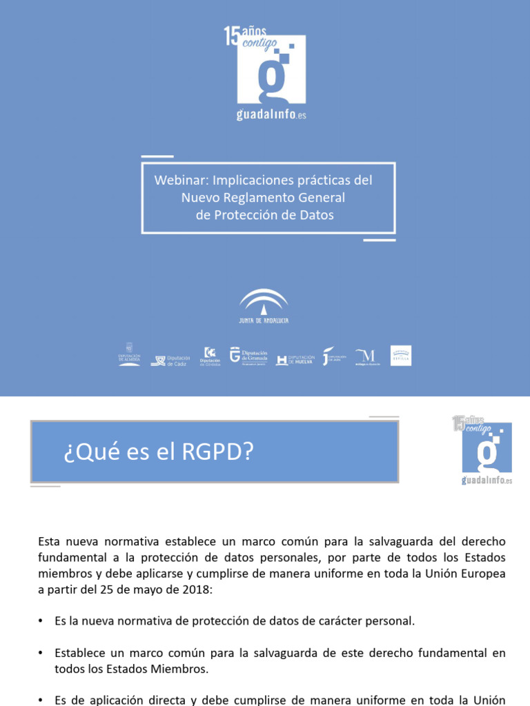 RGPD - Reglamento de Proteccion de Datos | PDF
