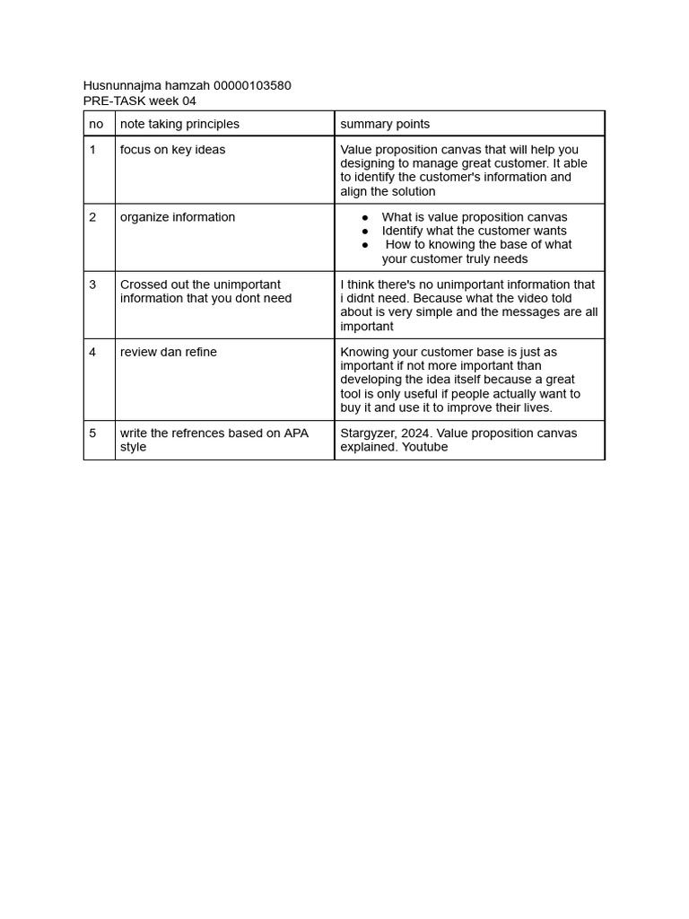 Pre Task | PDF